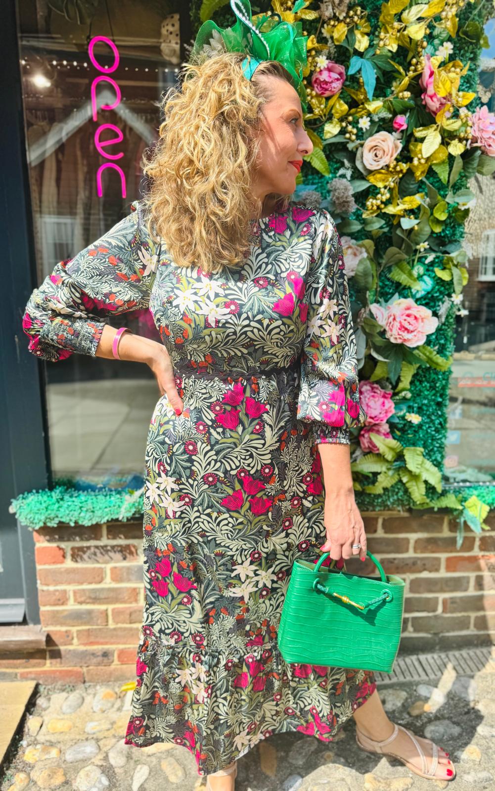 Bramble High Neck Maxi Dress with Bow Back – La Vida Boutique