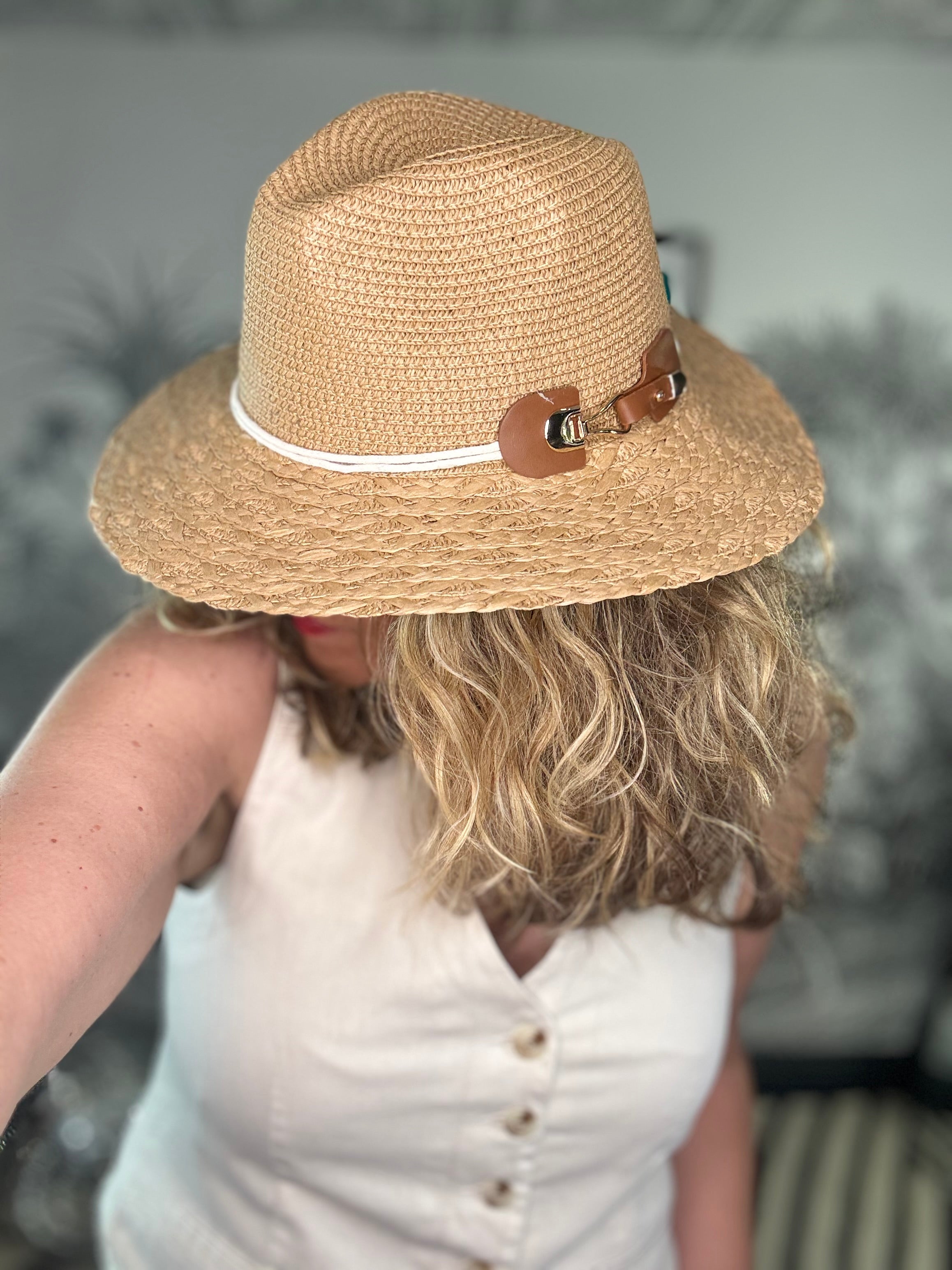 Plaited Brim Panama Foldable Hat (57cm) -Dark Natural – La Vida Boutique