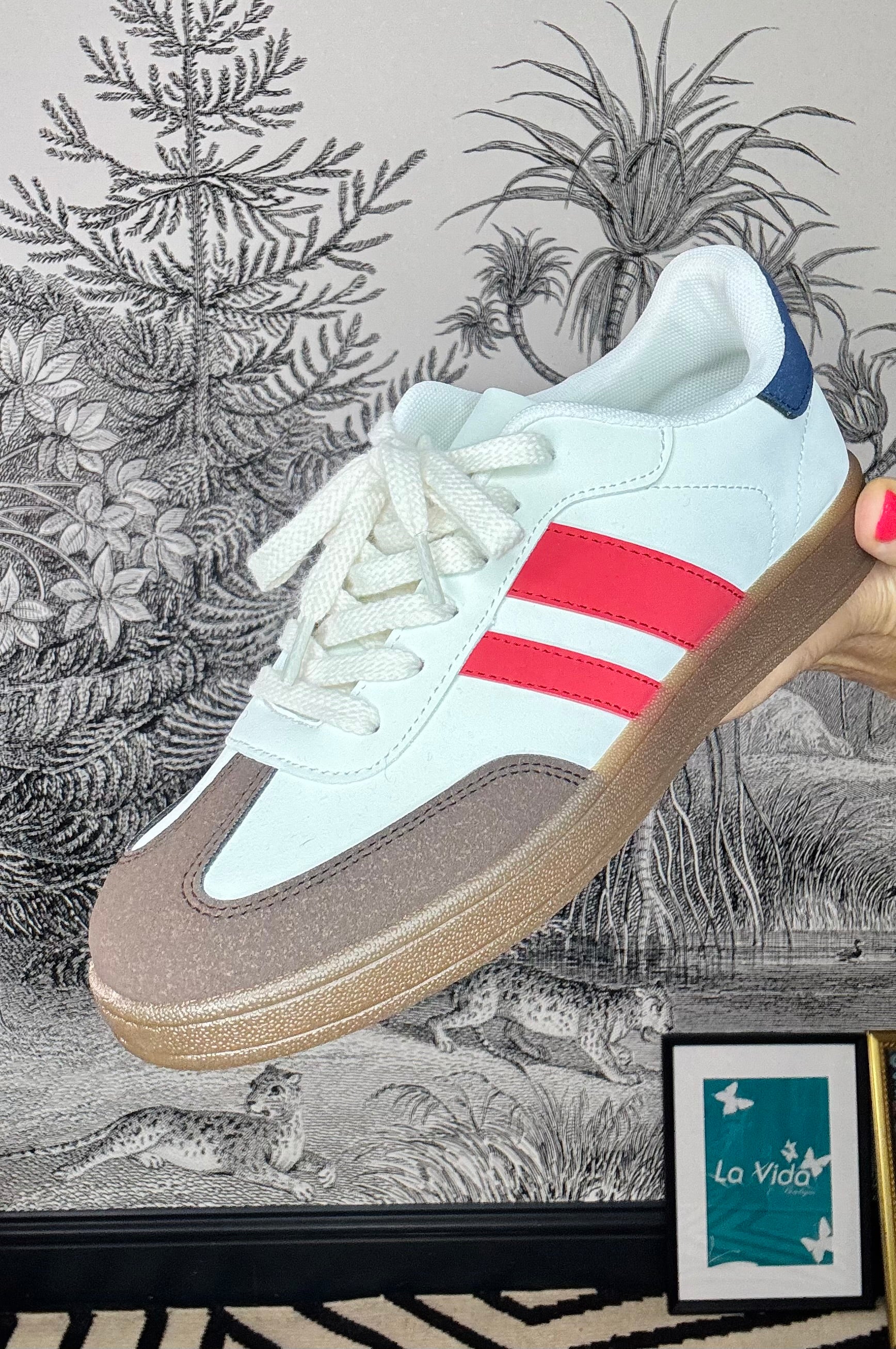 Rudie Red Stripe Trainers – La Vida Boutique