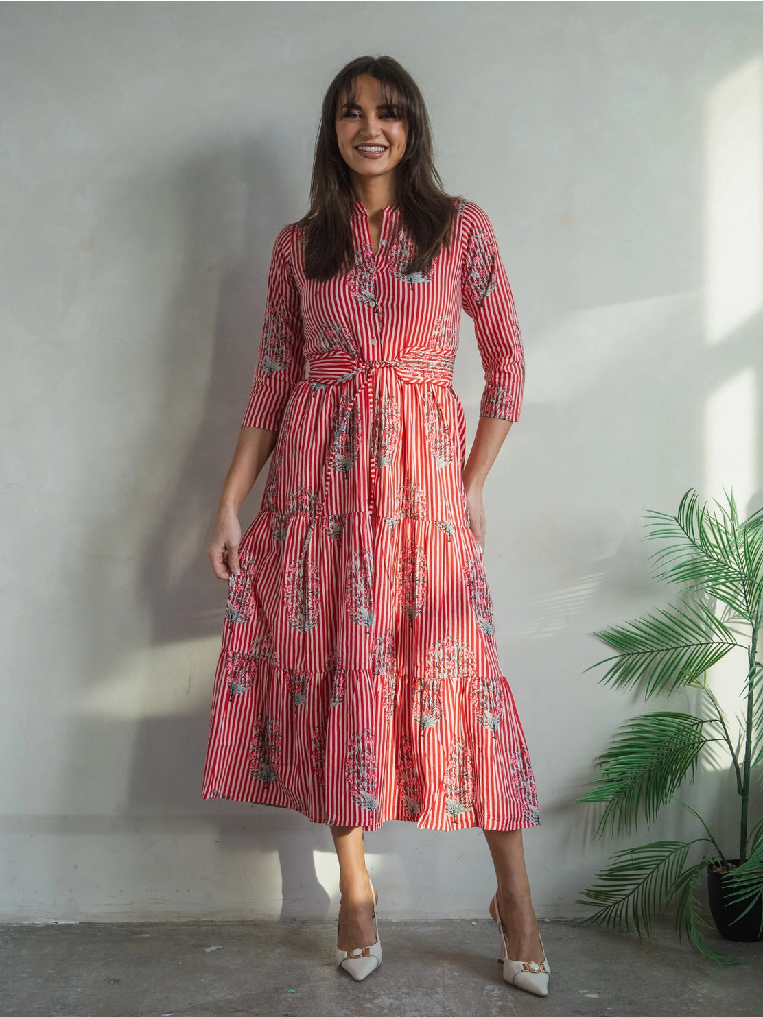 Hope Dress in Red Stripe Garland – La Vida Boutique